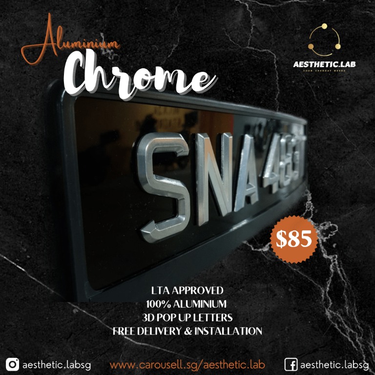 Car Plates - LTA Approved Collection, Car Accessories, Car Plates on ...