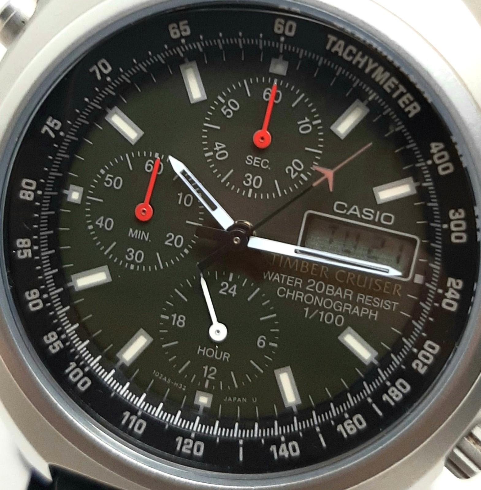 Casio Timber Cruiser TIC-100 Tachymeter Chronograph Made In Japan ...