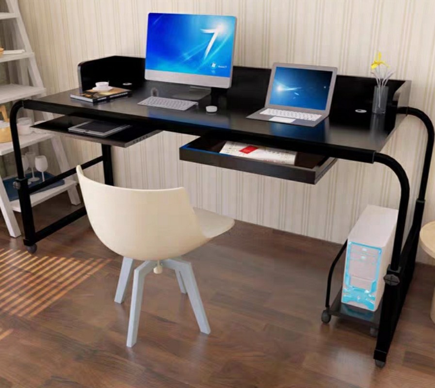 Expandable couple desk. Desktop and laptop, Furniture & Home Living ...