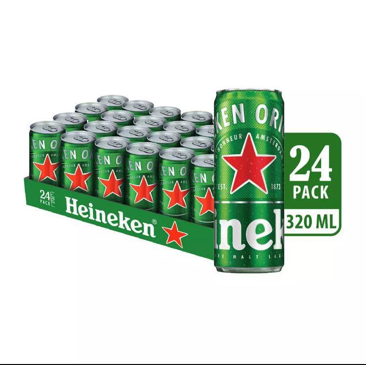 Heineken Beer Can 24 pack x 320ml (Brand New And Sealed), Food & Drinks ...