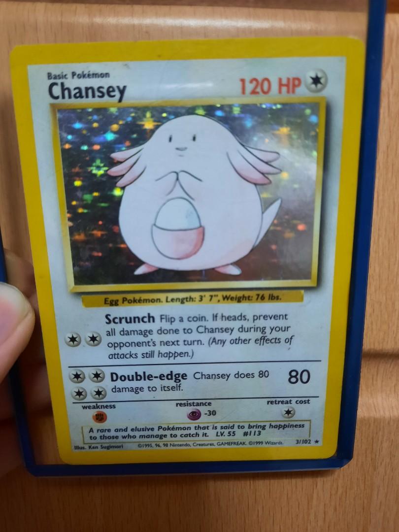 Holographic Chansey Pokemon Trading Card, Hobbies & Toys, Memorabilia ...