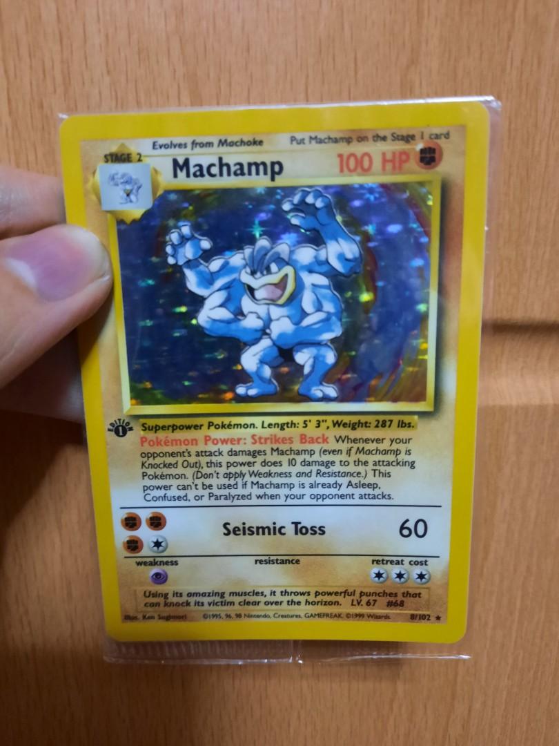 Holographic Machamp Pokemon Trading Card, Hobbies & Toys, Toys & Games ...