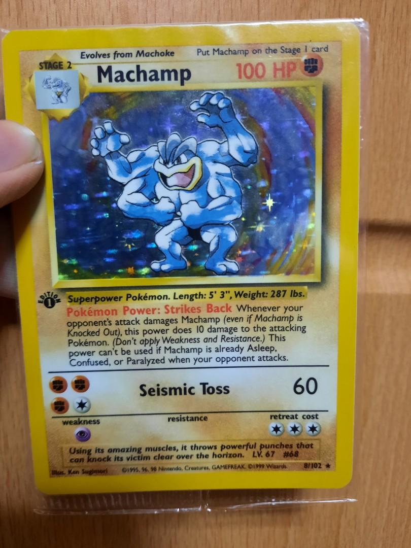Holographic Machamp Pokemon Trading Card, Hobbies & Toys, Toys & Games ...