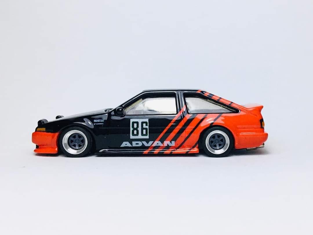 Hot Wheels Toyota AE86 Sprinter Trueno Advan Custom with Custom Bodykit ...
