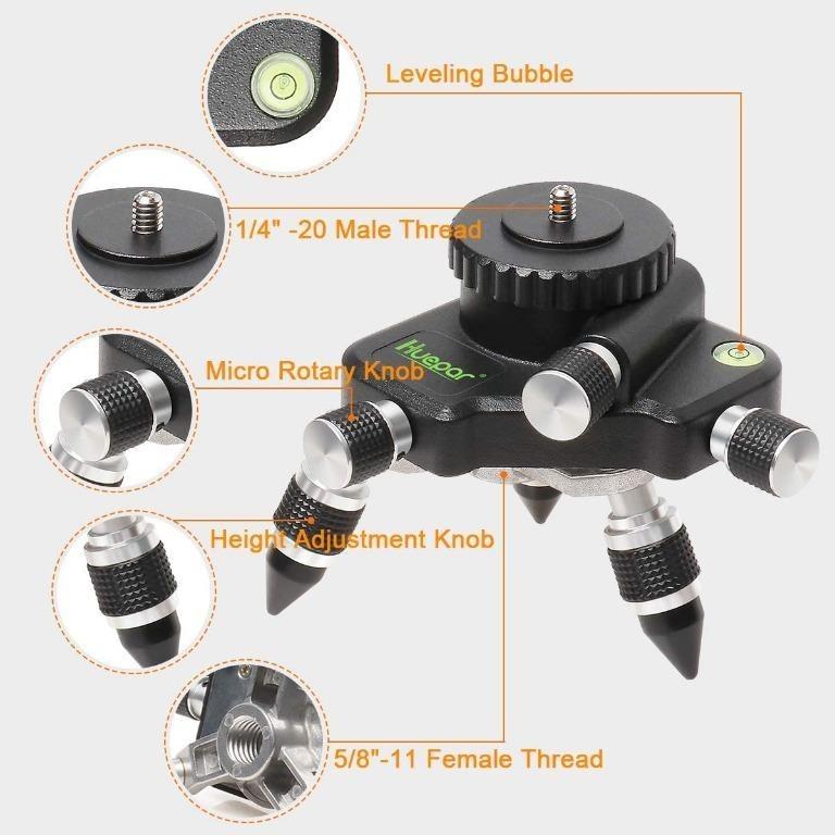Huepar AT2 Bracket Laser Level Adapter - 360° Rotating Base for Line ...