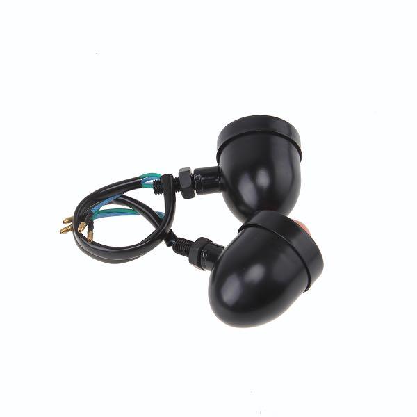 Inspection friendly Cafe racer mini bullet signal lights blinkers bulb ...