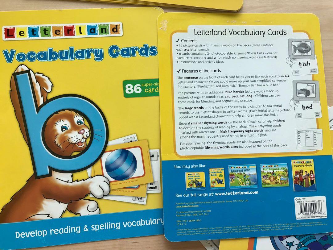 Letterland Vocabulary Card, Hobbies & Toys, Books & Magazines, Children ...