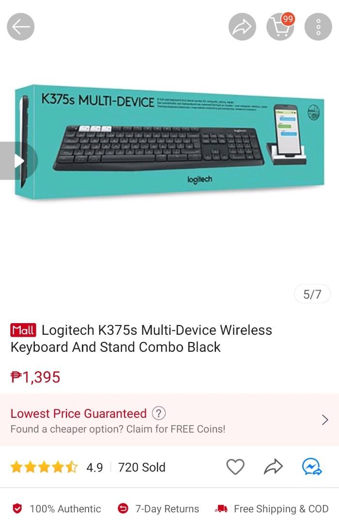 Logitech K375S Multi-Device Wireless Keyboard, Computers & Tech, Parts ...