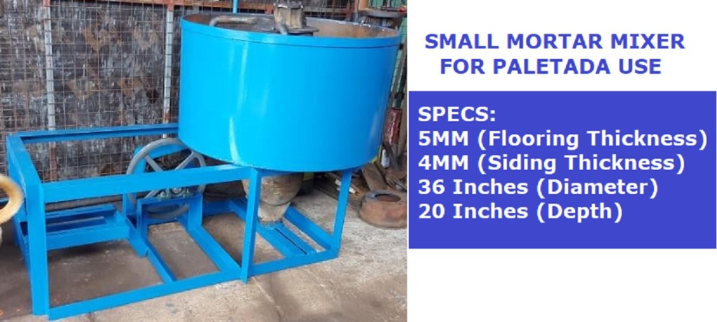Made to Order Mortar Mixer for Paleta Use - SUPPLIER & FABRICATOR ...
