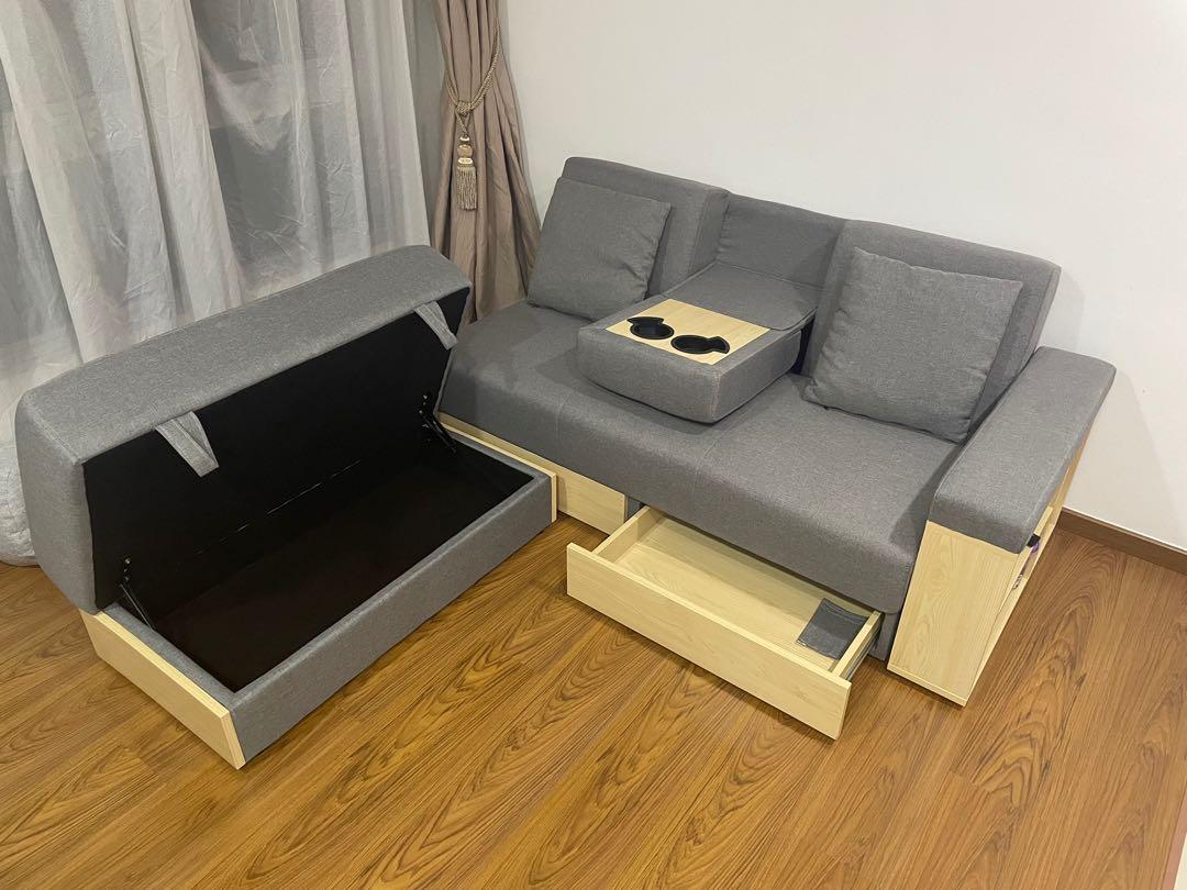 Massimo Multifunction Sofa Bed with Storage, Furniture & Home Living ...