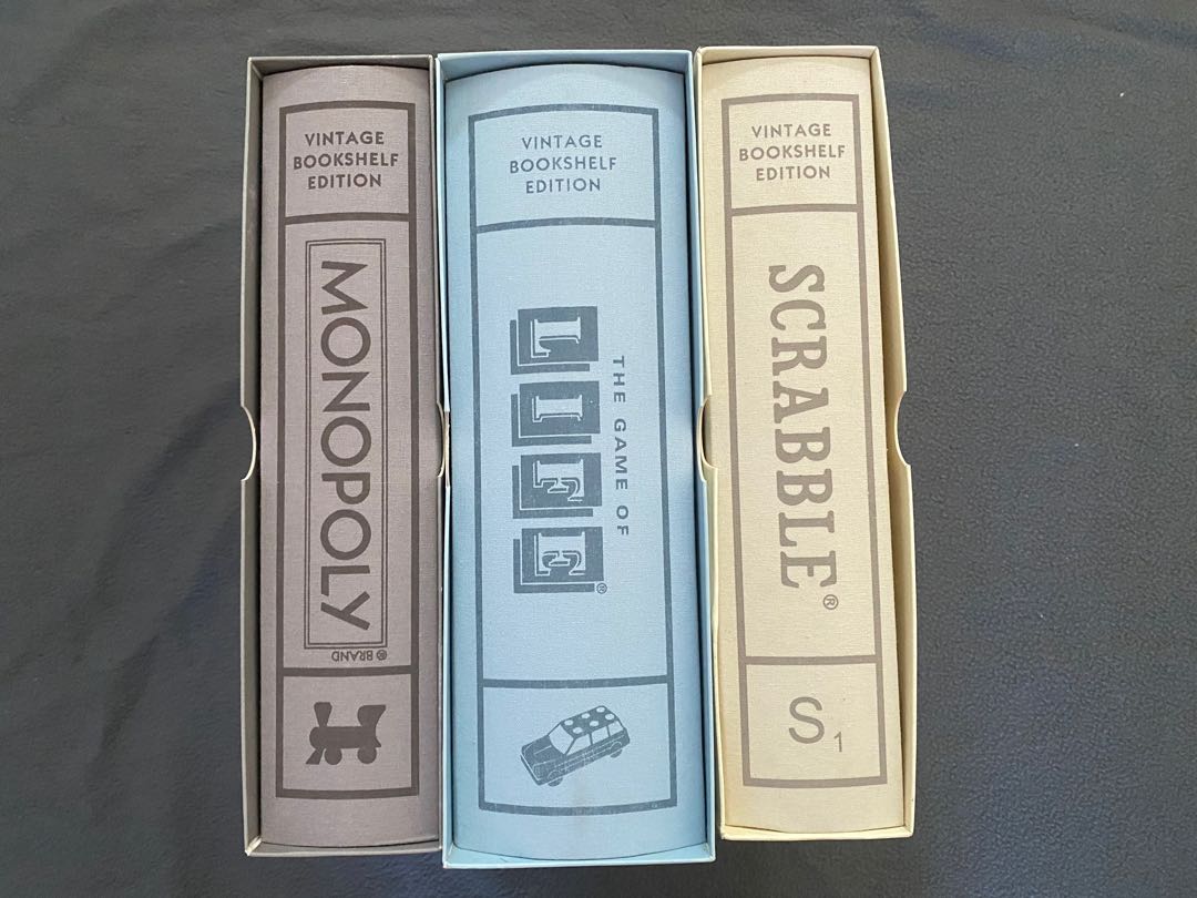 Monopoly game of life scrabble vintage bookshelf edition board game ...