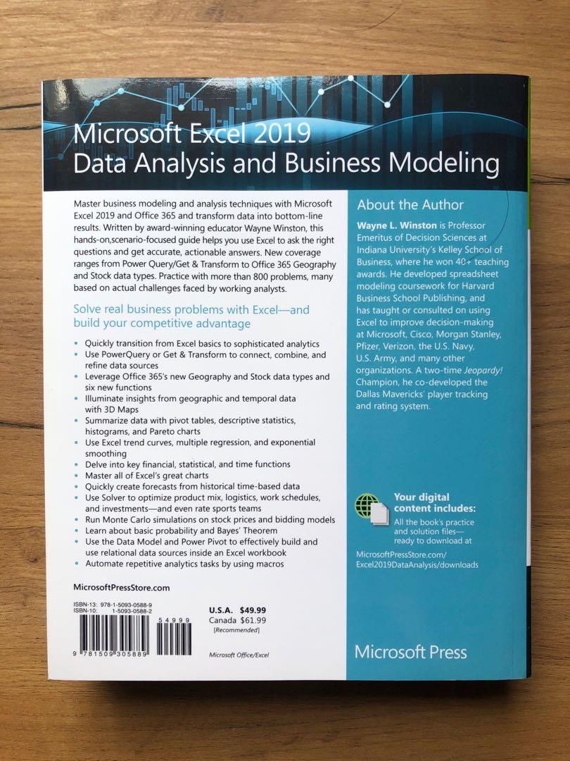 MS Excel Data Analysis Business Modelling Book, Hobbies & Toys, Books ...