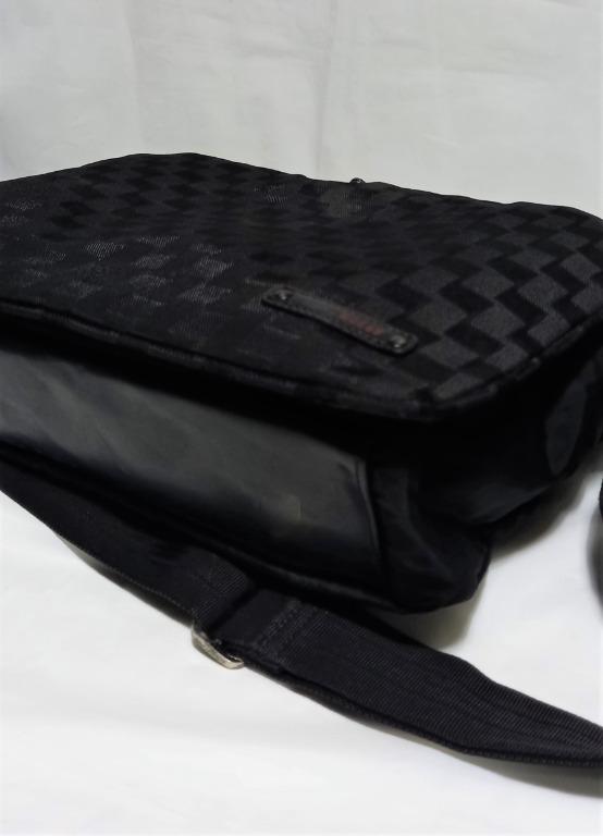 musou designed by japan black checkered sling bag, Men's Fashion, Bags ...