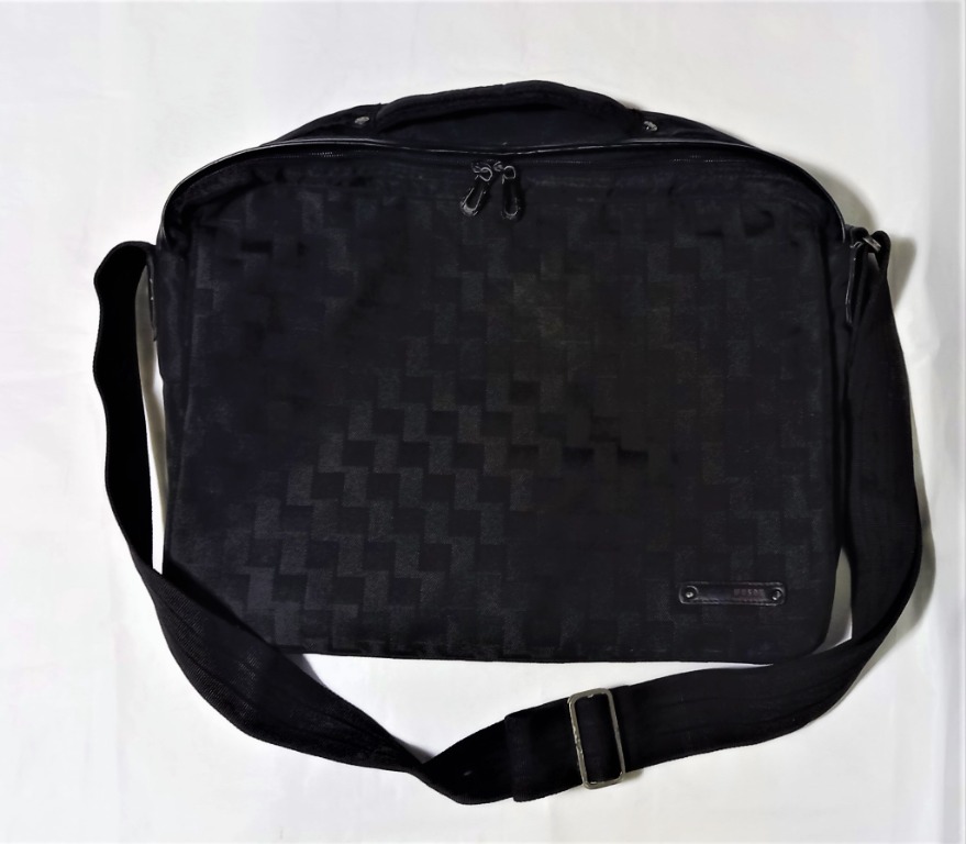 musou designed by japan black checkered sling bag, Men's Fashion, Bags ...