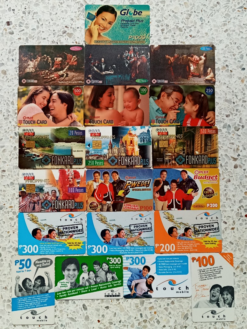 PLDT Globe Touch Mobile Phone Cards Donita/ Sharon/ Tito Vic & Joey ...