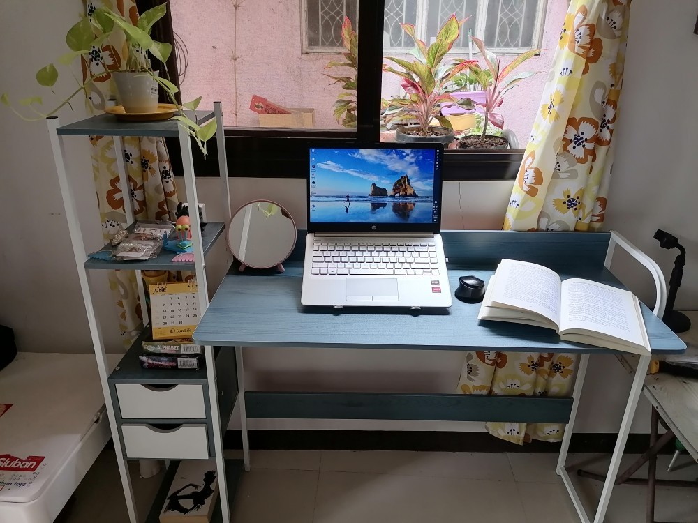 Restock! Big Size Table with shelf 4 colors avail 120cm, Furniture ...