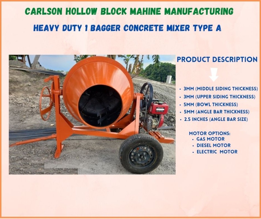 SALE‼ SALE‼ - 1 Bagger Concrete Mixer (A Type) for Gravel & Sand ...