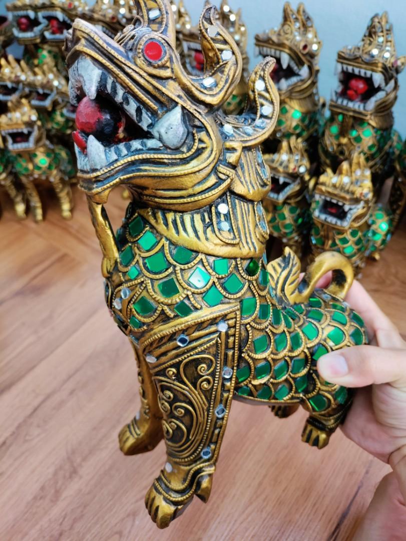 Set of Thai Singa, Hobbies & Toys, Religious Items on Carousell