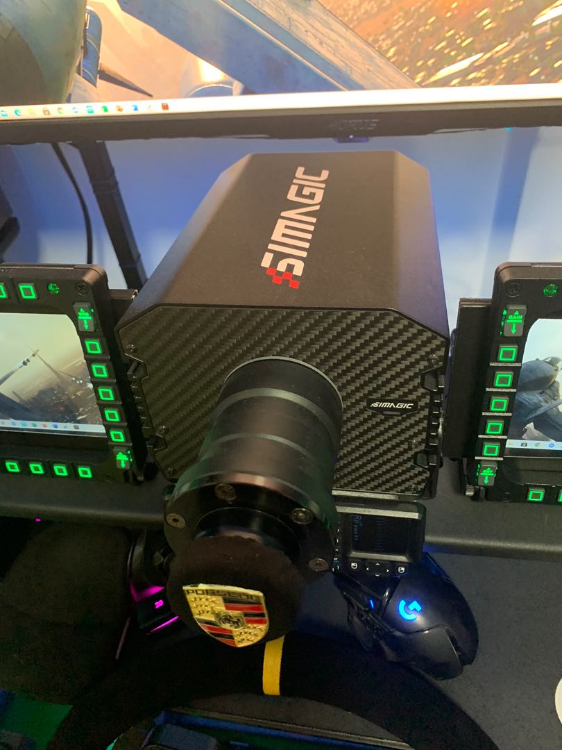 Simagic M10 Direct Motor Sim Racing with Load cell pedal, Hobbies ...