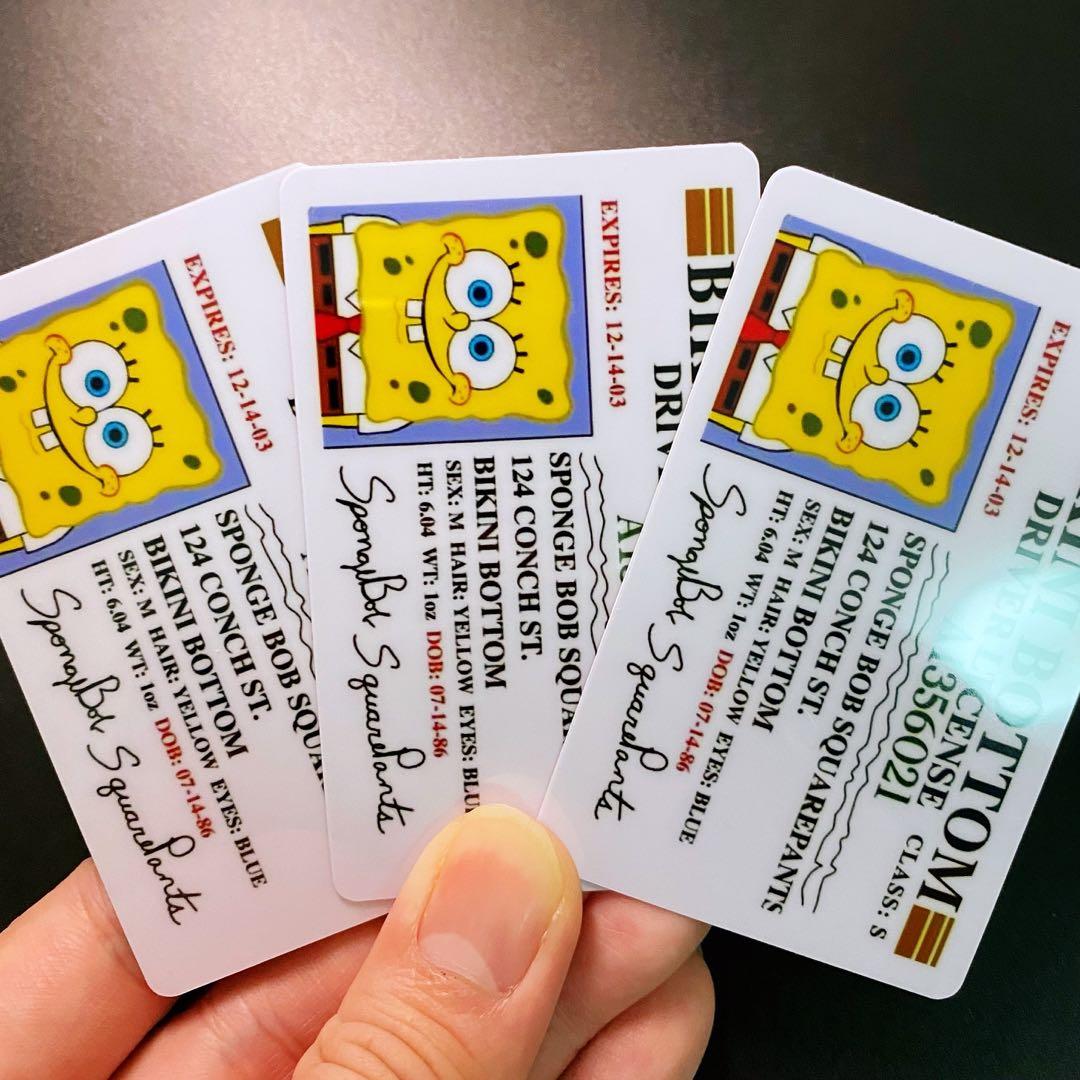 SPONGE BOB EZLINK CARD STICKERS/ SPONGE BOB DRIVER LICENSE STICKERS ...