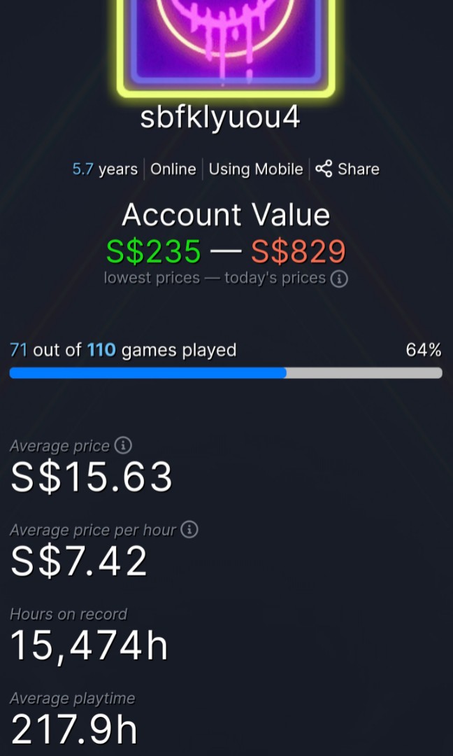 Steam Level 80 account, Video Gaming, Gaming Accessories, Game Gift ...