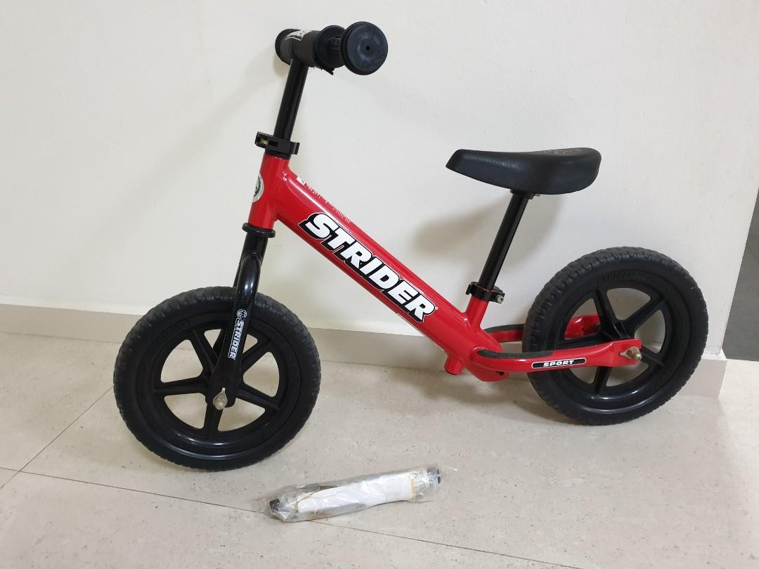 Strider Balance Bike (Red), Sports Equipment, Bicycles & Parts ...