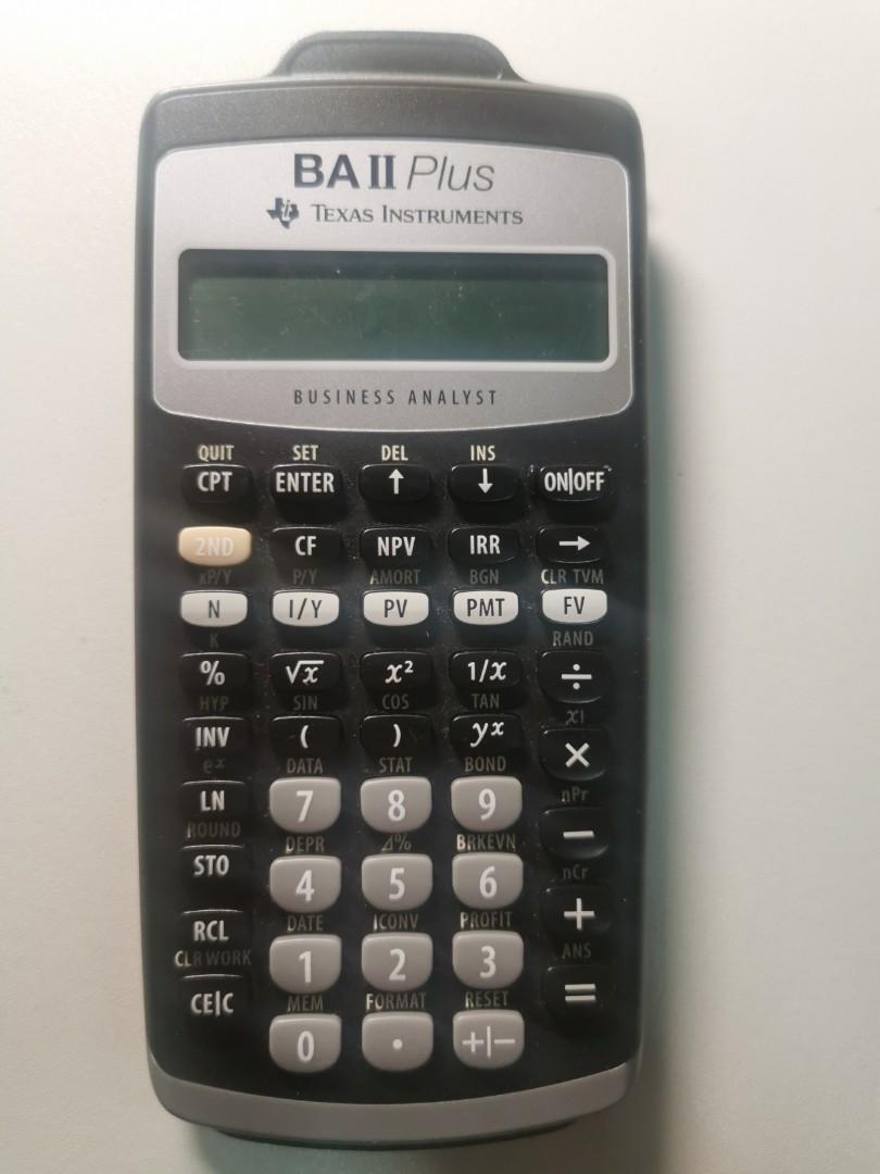 Texas Instruments BA II Plus Calculator, Computers & Tech, Office ...