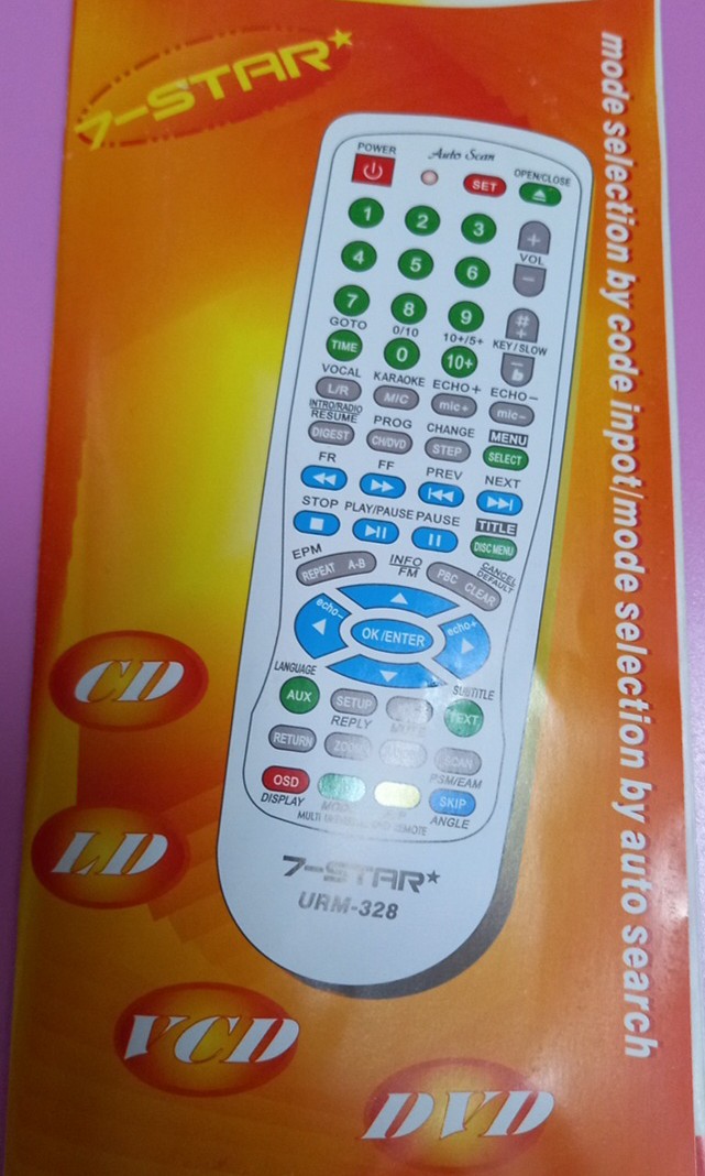 Universal CD, DVD, VCD, LD Remote Control, TV & Home Appliances, TV ...