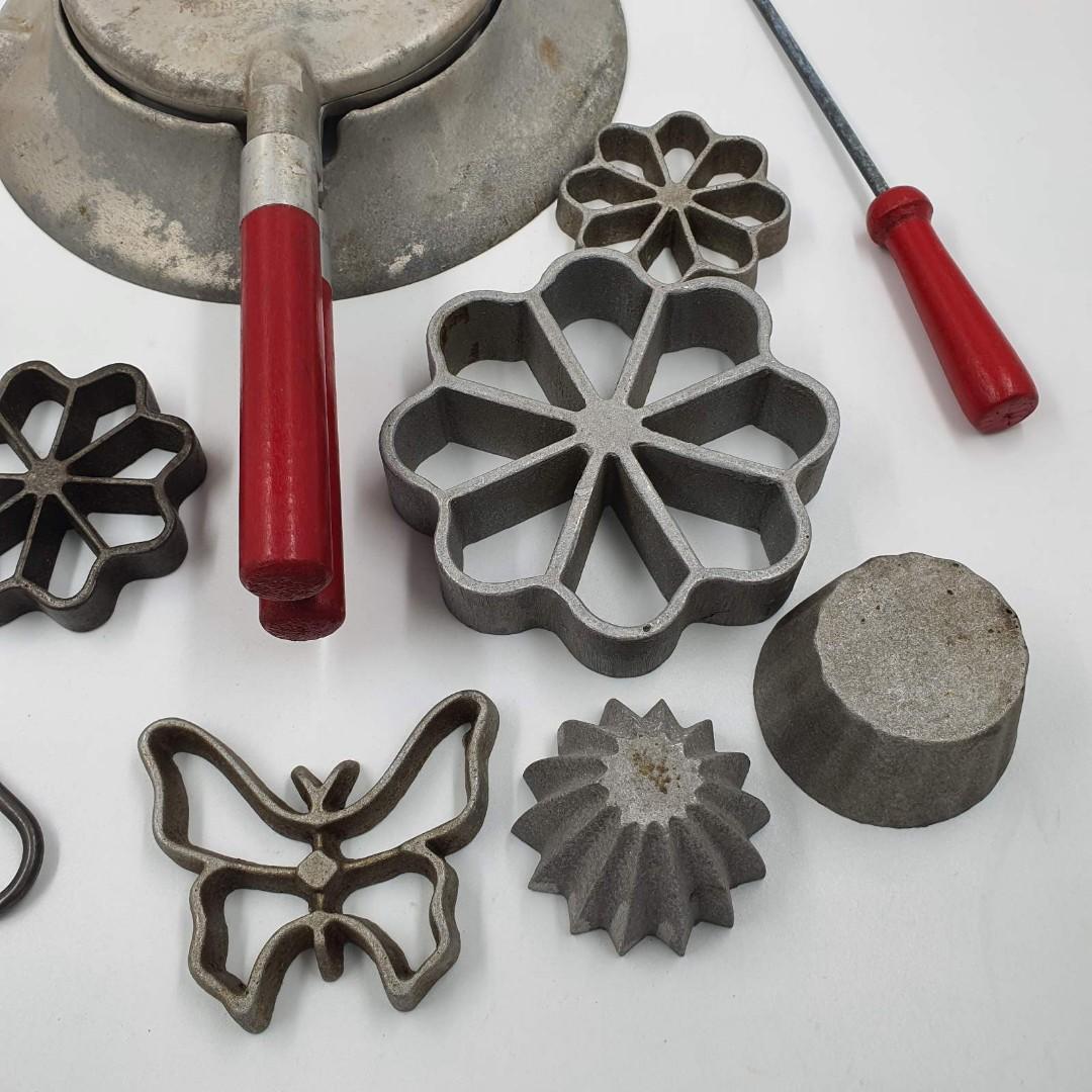 MARKED DOWN‼️ VINTAGE NORDIC WARE KRUMKAKE IRON & ROSETTE AND TIMBALE ...