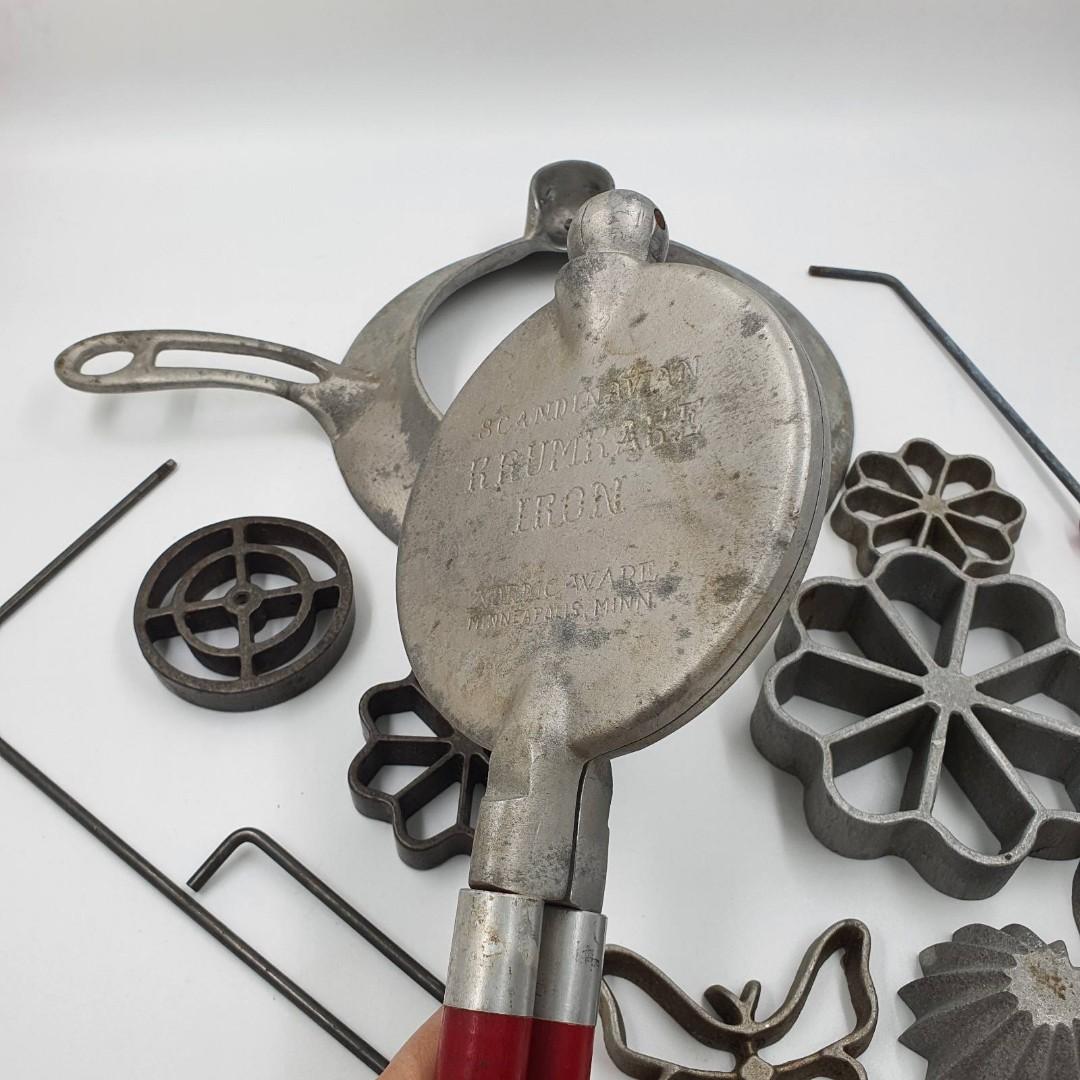 MARKED DOWN‼️ VINTAGE NORDIC WARE KRUMKAKE IRON & ROSETTE AND TIMBALE ...