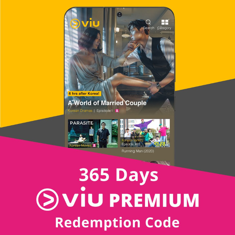 Viu Premium Subcription Code - 365 Days, TV & Home Appliances, TV ...