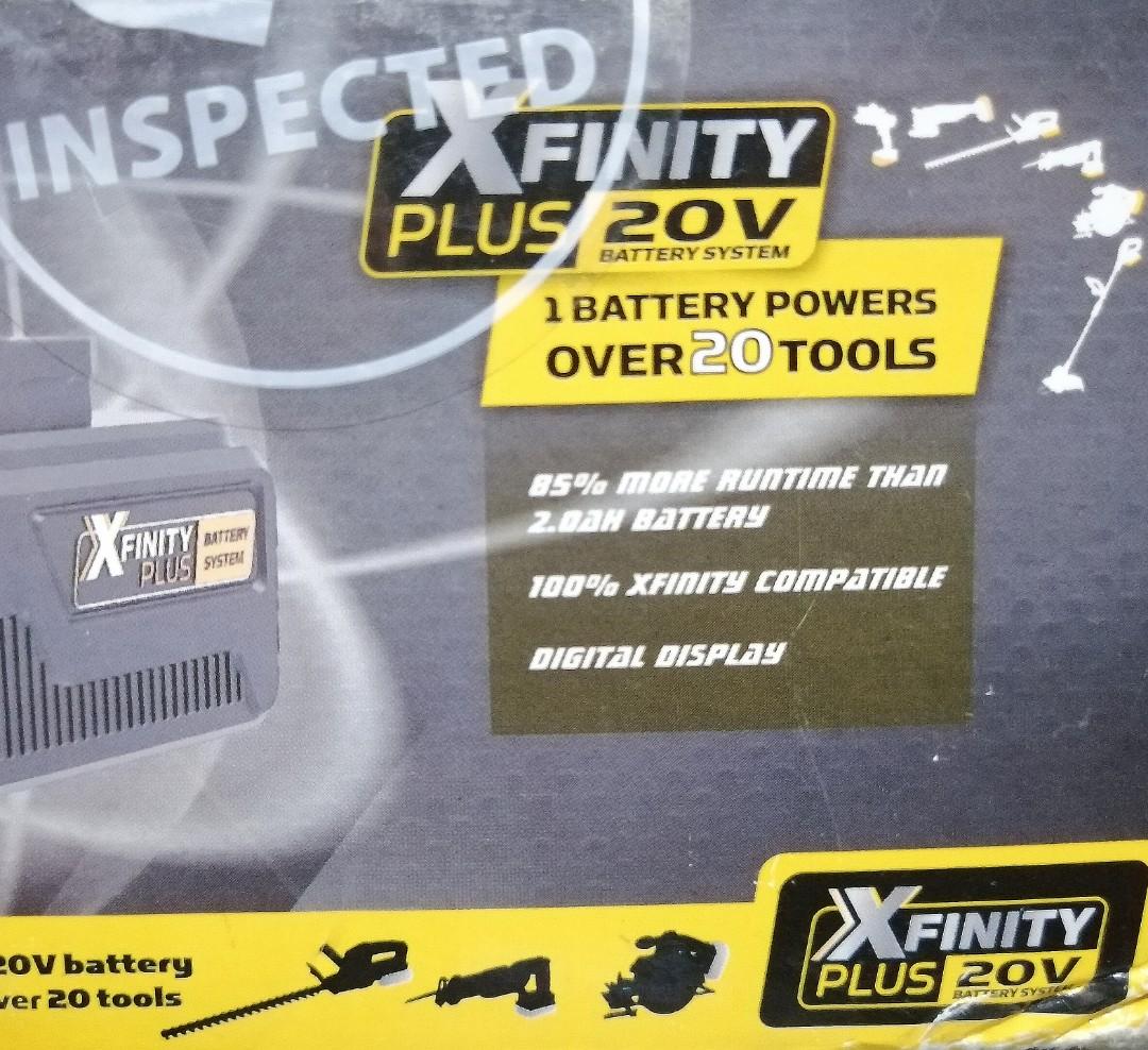 Workzone Gardenline Ferrex Xfinity Plus 20V 4.0Ah Rechargeable Li-Ion ...