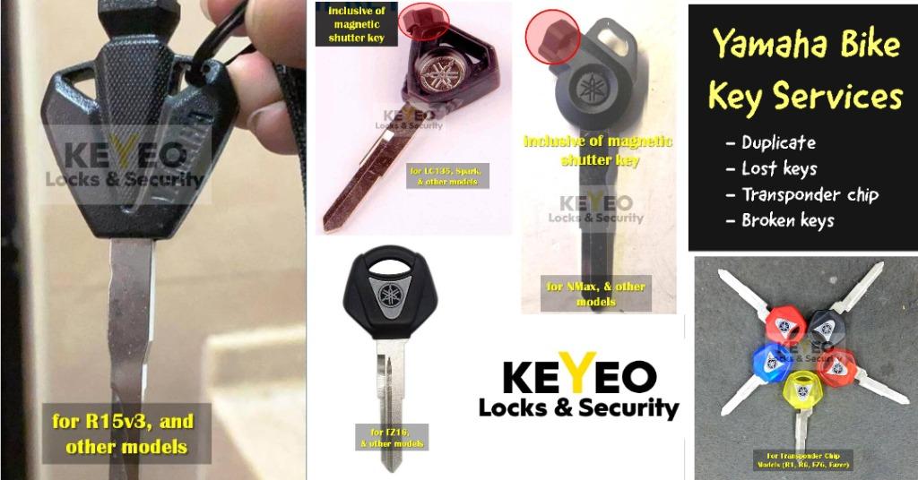 Yamaha Motobike Motocycle Keys, Duplicate/Key Cut Service, Motorcycles ...