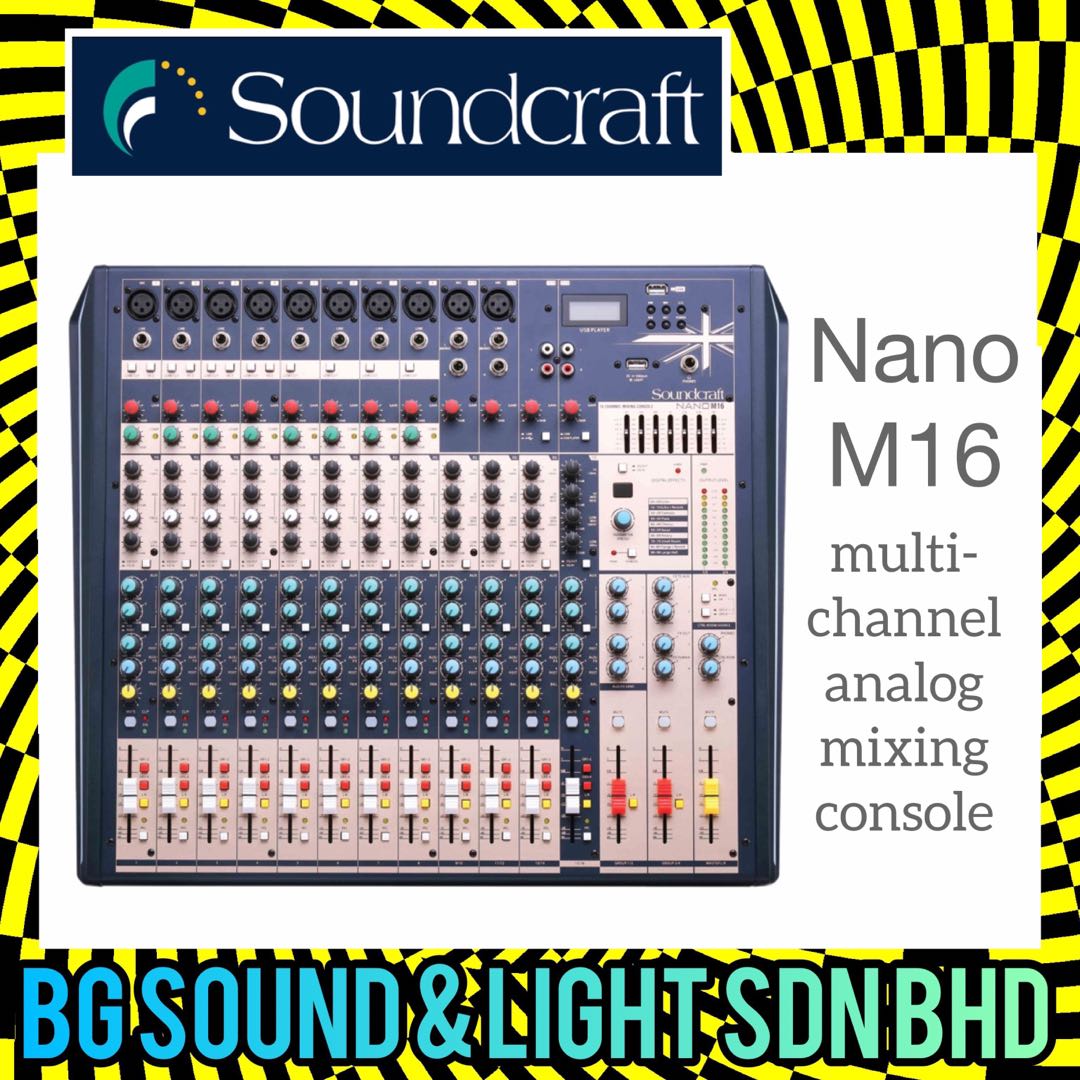 [2021] Soundcraft Nano M16 analog Mixing Console, Audio, Headphones ...