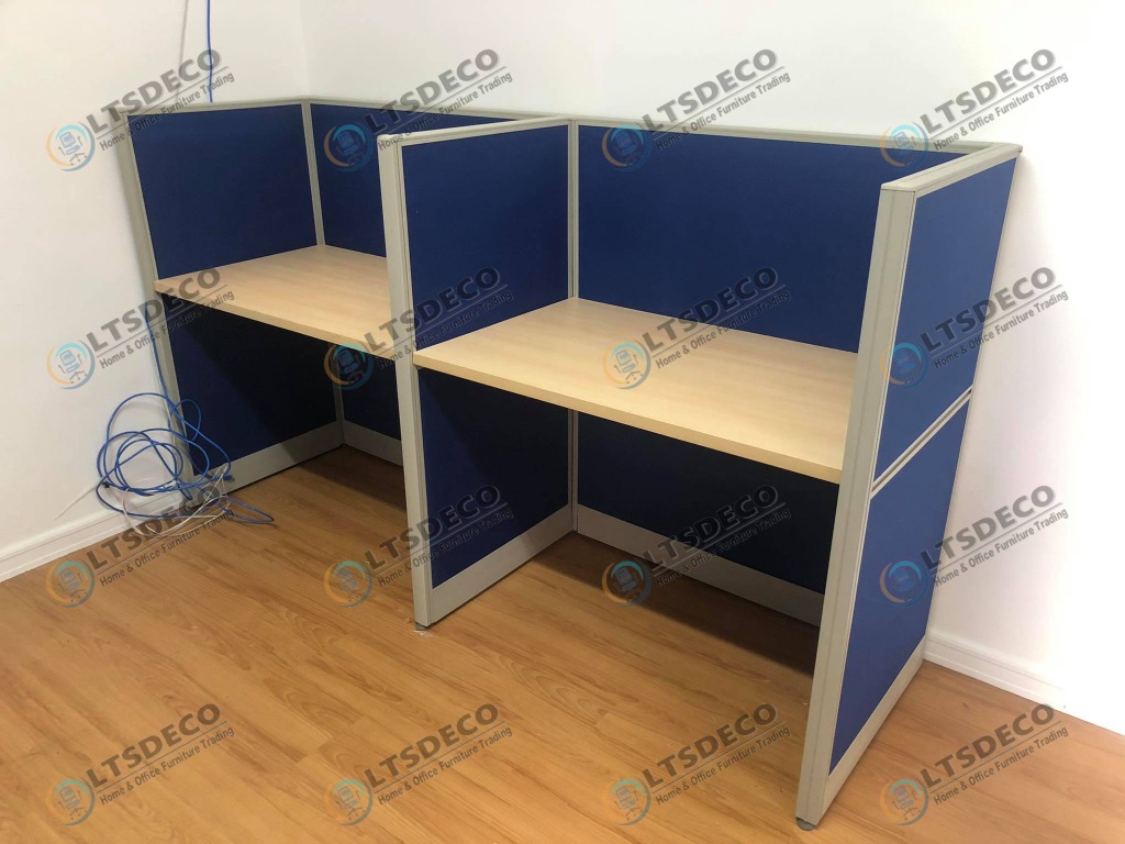 2 SEATER CUBICLE TABLE OFFICE PARTITIONS, Furniture & Home Living ...