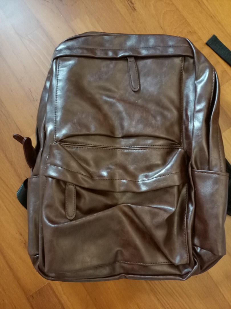 BN no Tag leather PU PVC haversack backpack, Men's Fashion, Bags ...