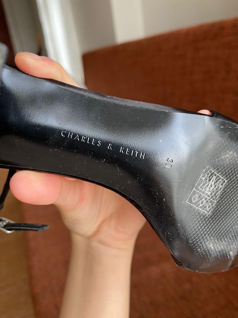 charles and keith black block heels, Women's Fashion, Footwear, Heels ...