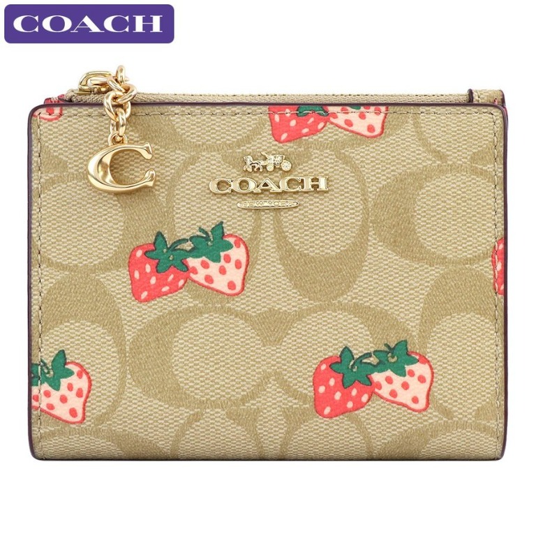Coach Original Classic Strawberry Design Signature Collection Wallet ...