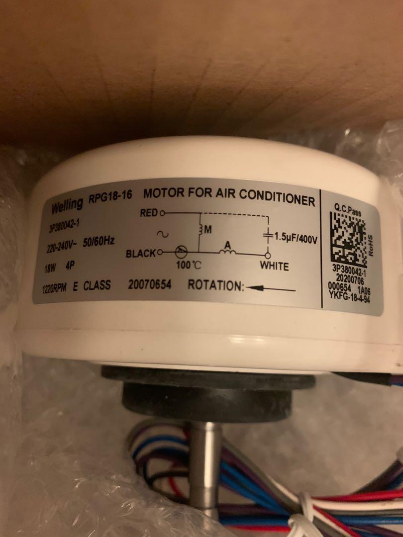 Daikin fan blower motor welling RPG18-16 4016275, TV & Home Appliances ...