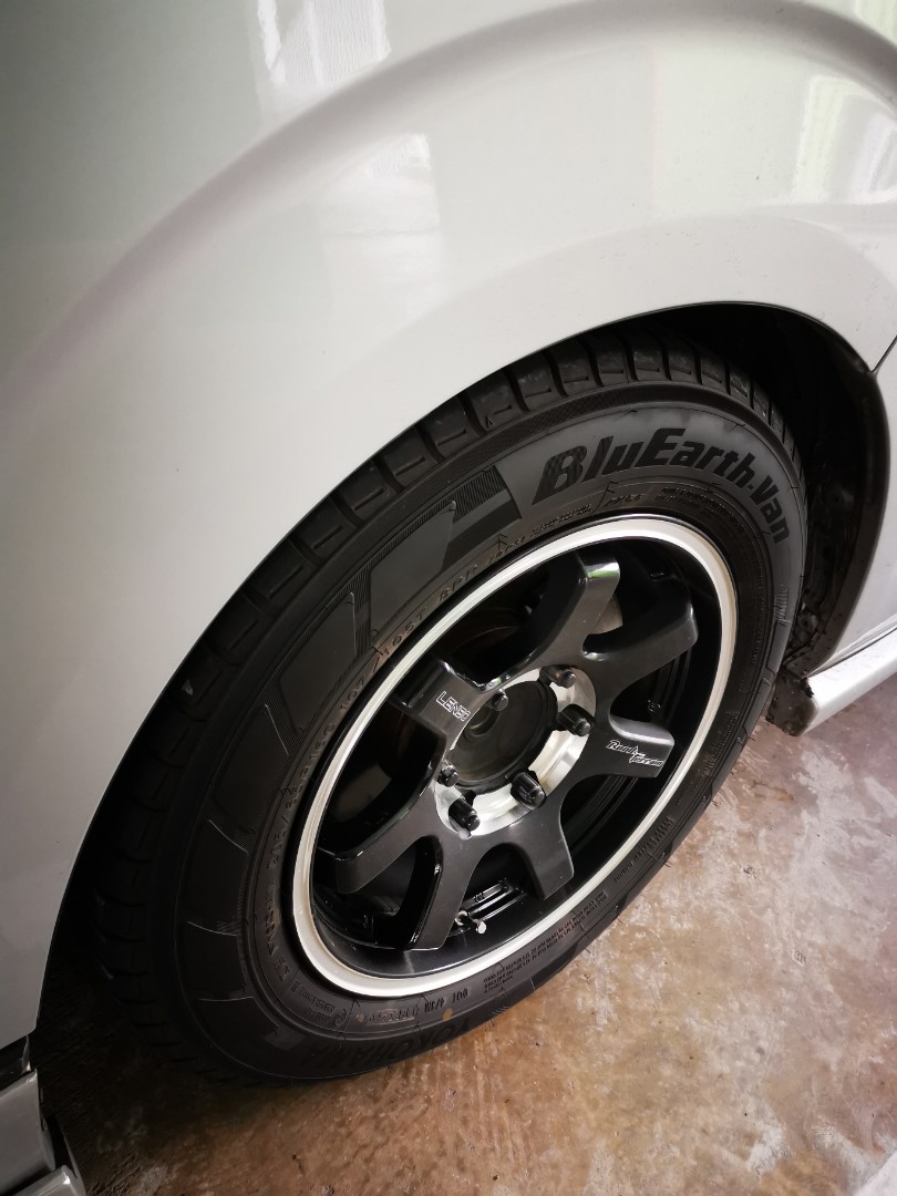 Hiace 16" rim... Original Lenso, Car Accessories, Accessories on Carousell