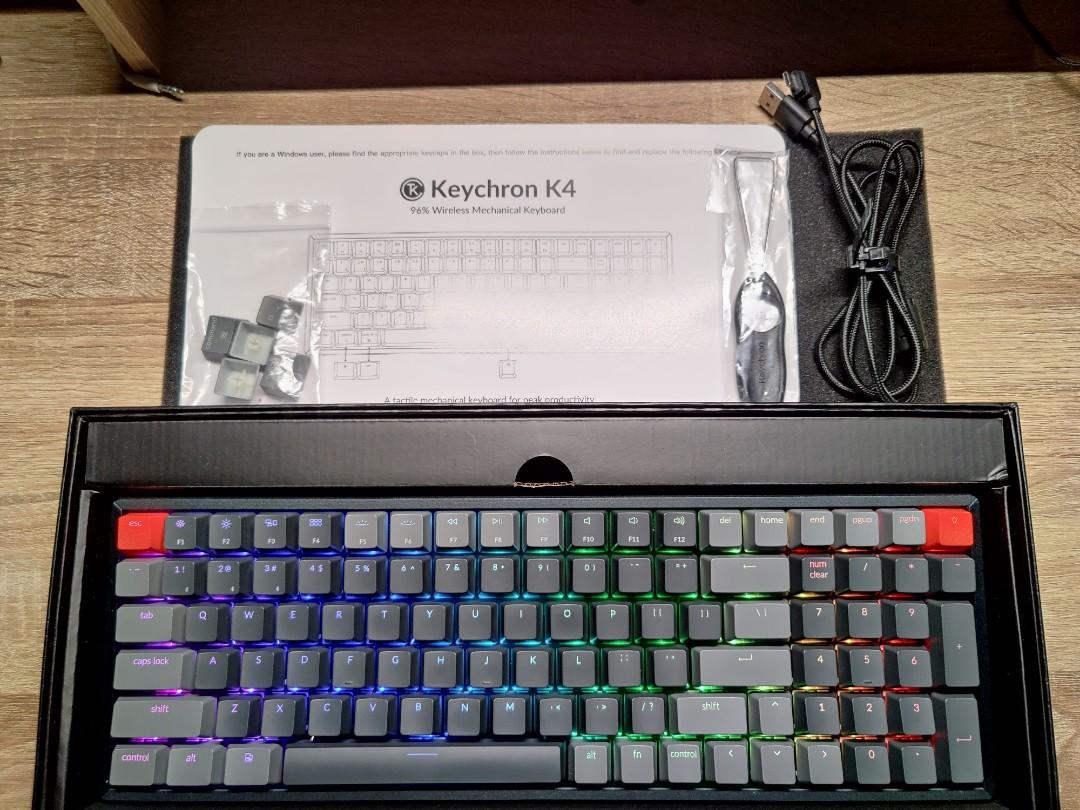 Keychron K4 V2 Wireless Mechanical Keyboard - Aluminum RGB Backlight ...