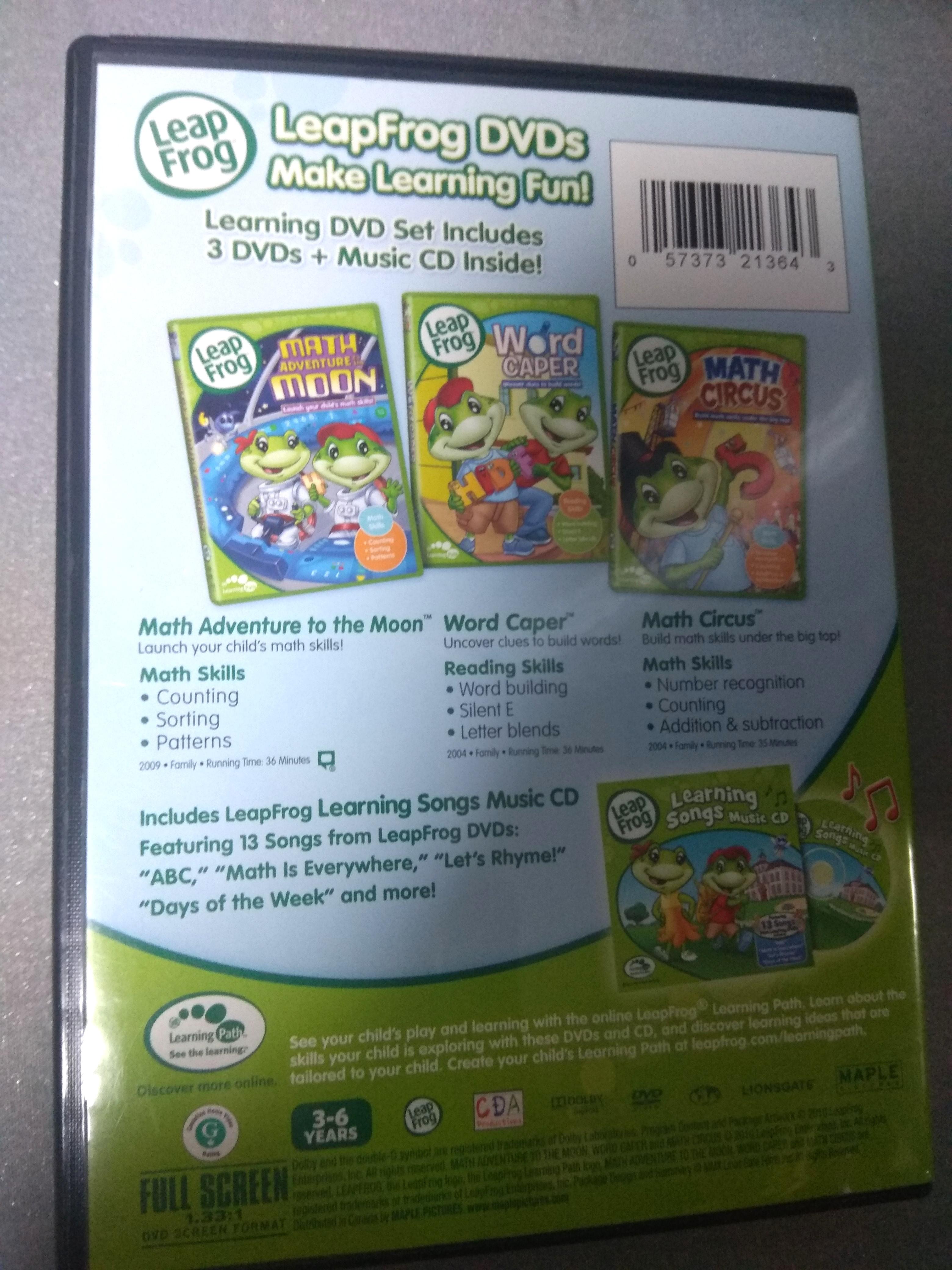 (Boxset) LEAP FROG Learning Dvd + Cd set, Hobbies & Toys, Music & Media ...