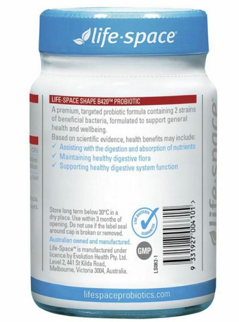 Life space Shape B420 Probiotic 60, Health & Nutrition, Health ...