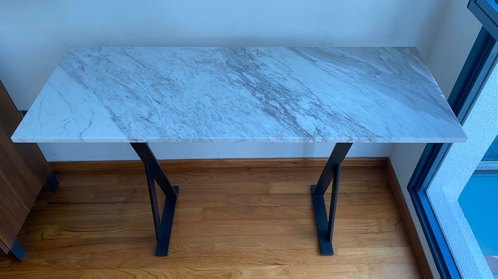 Marble study table, Furniture & Home Living, Furniture, Tables & Sets ...