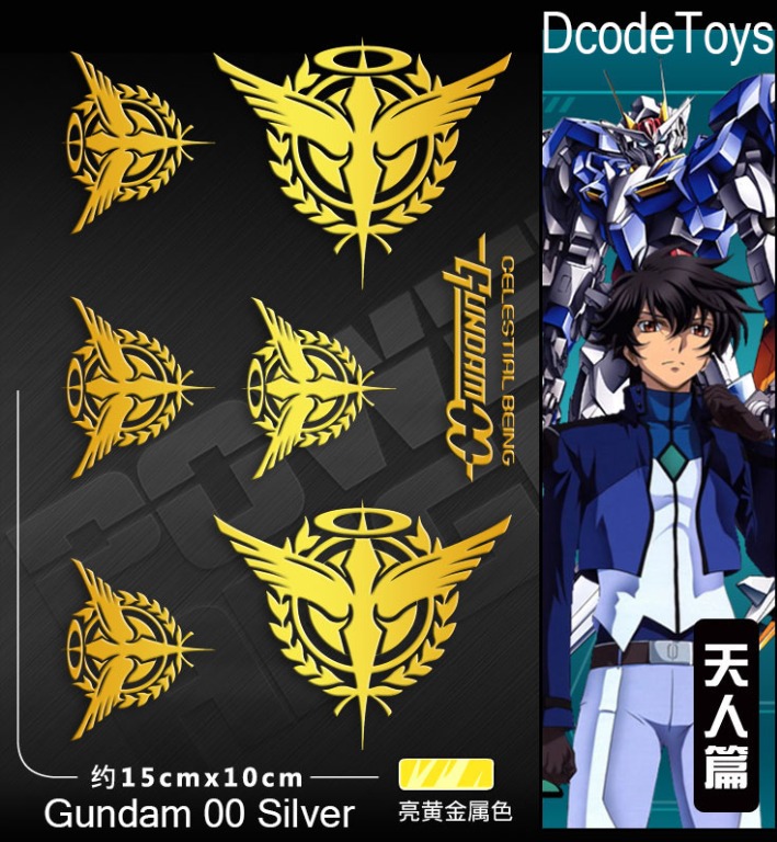 Metal Sticker Gundam 00 Celestial Being Logo & Icon - not bandai PG MG ...