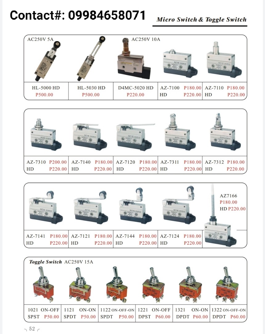 Micro Switch & Toggle Switch, Commercial & Industrial, Construction ...