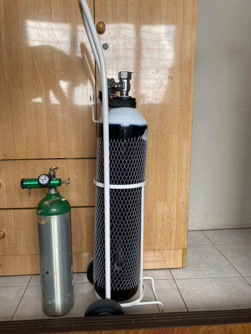 New 10L Oxygen Tank(black) [FREE TROLLEY + REGULATOR], Health ...