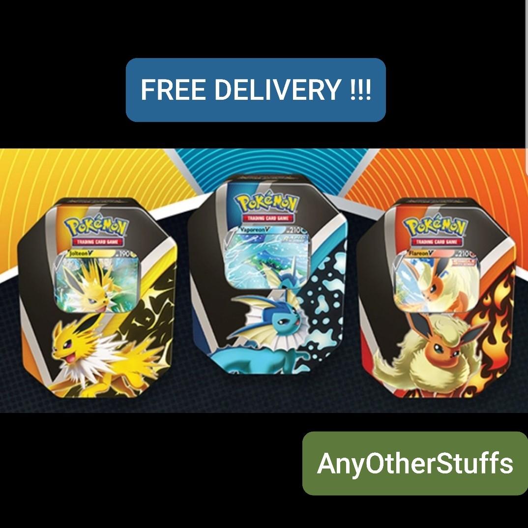 Pokemon TCG: Eevee Evolutions Tin Ready stocks!!!, Hobbies & Toys, Toys ...