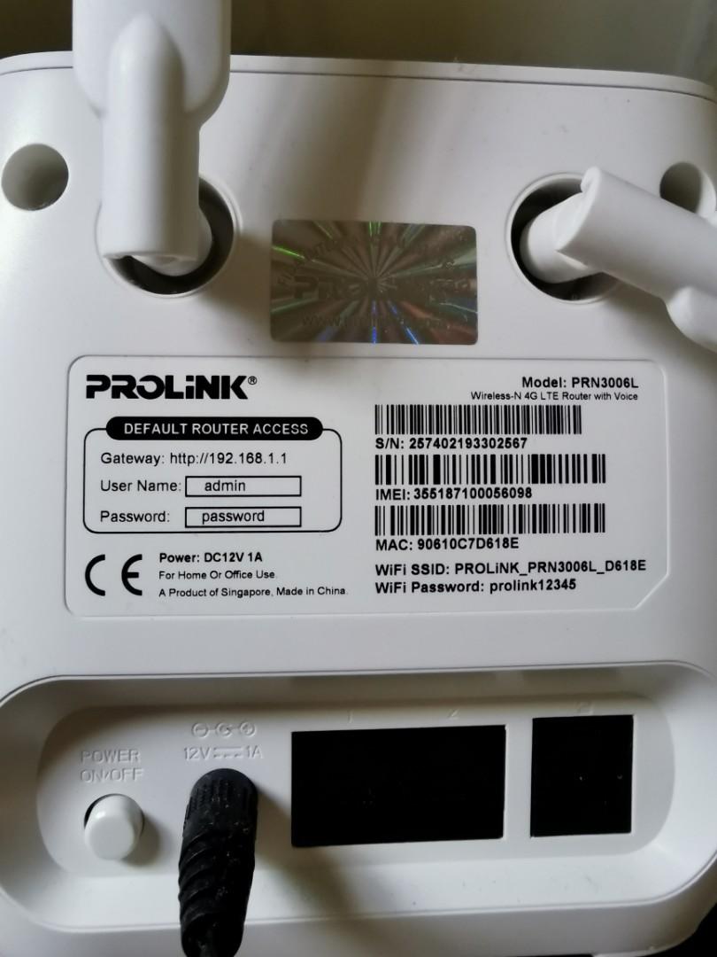 Prolink LTE router modem, Computers & Tech, Parts & Accessories ...