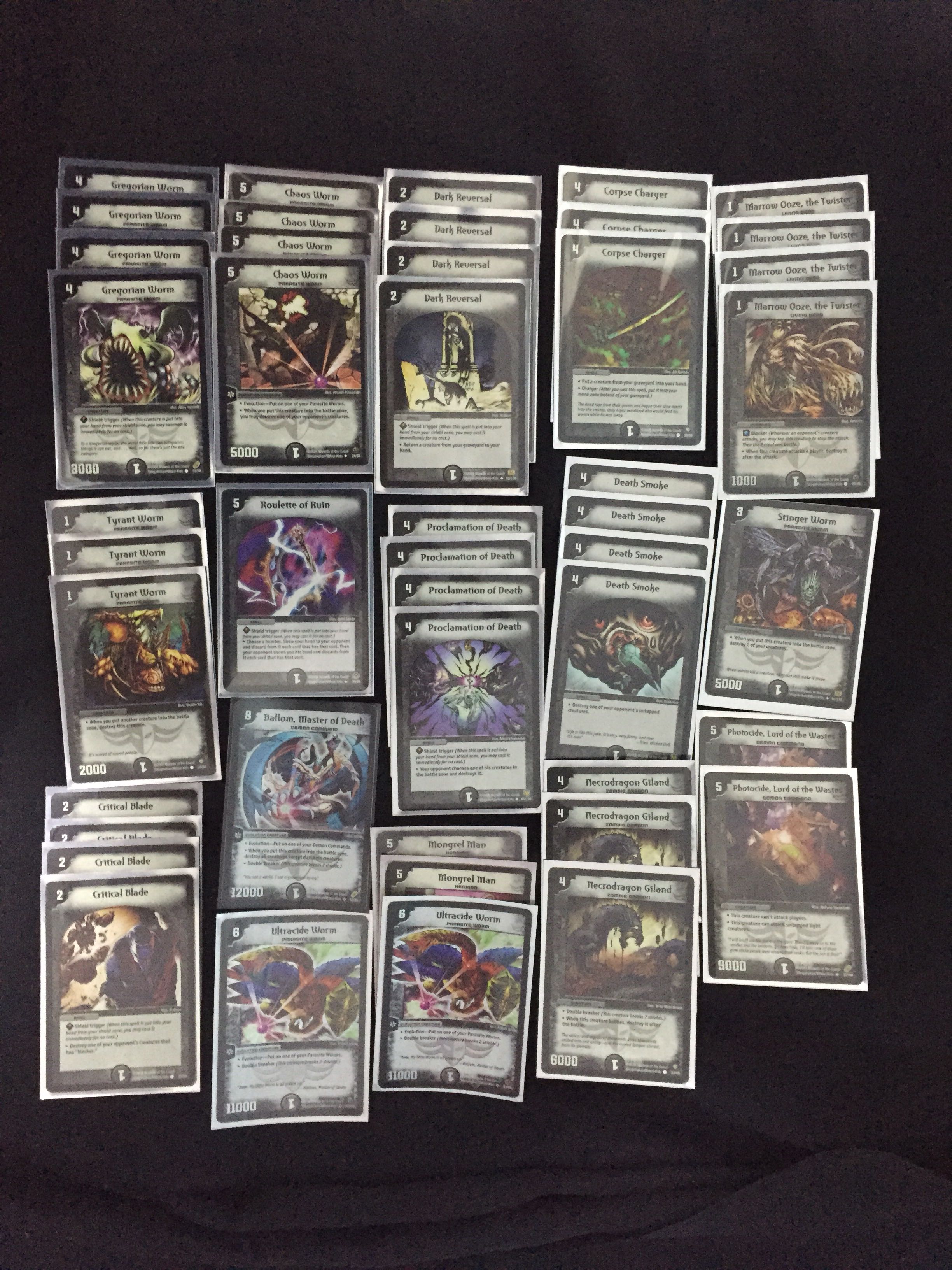 Selling Parasite Worm Darkness Duel Masters Deck comes with 2 Ultracide ...